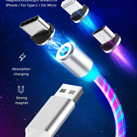 Best | Cell Phones & Accessories | 3 In Magnetic Fast Charging Light Up ...